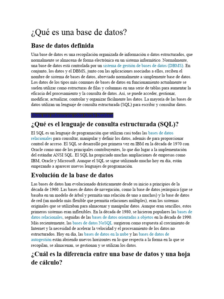 Base de datos | PDF | Bases de datos | Mi sql
