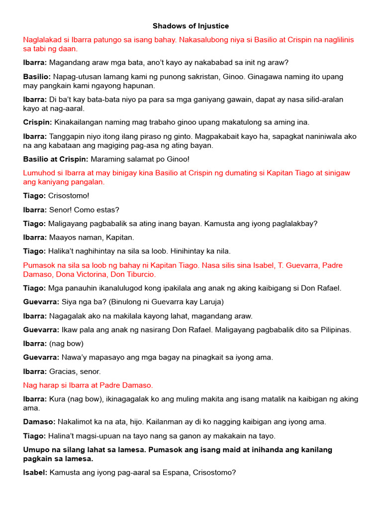 Shadows of Injustice Script - 034018 | PDF