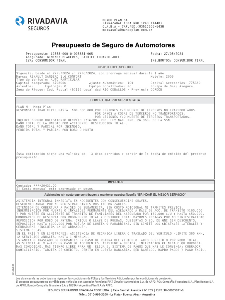 PLAN M - Mega Plan | PDF | Seguro | Servicios financieros