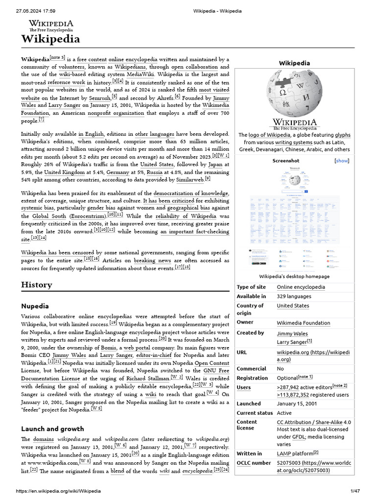 Wikipedia | PDF | Wikipedia