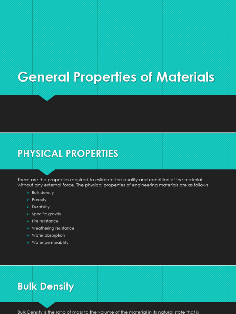 3. General Properties of Materials | PDF | Deformation (Engineering) | Strength Of Materials