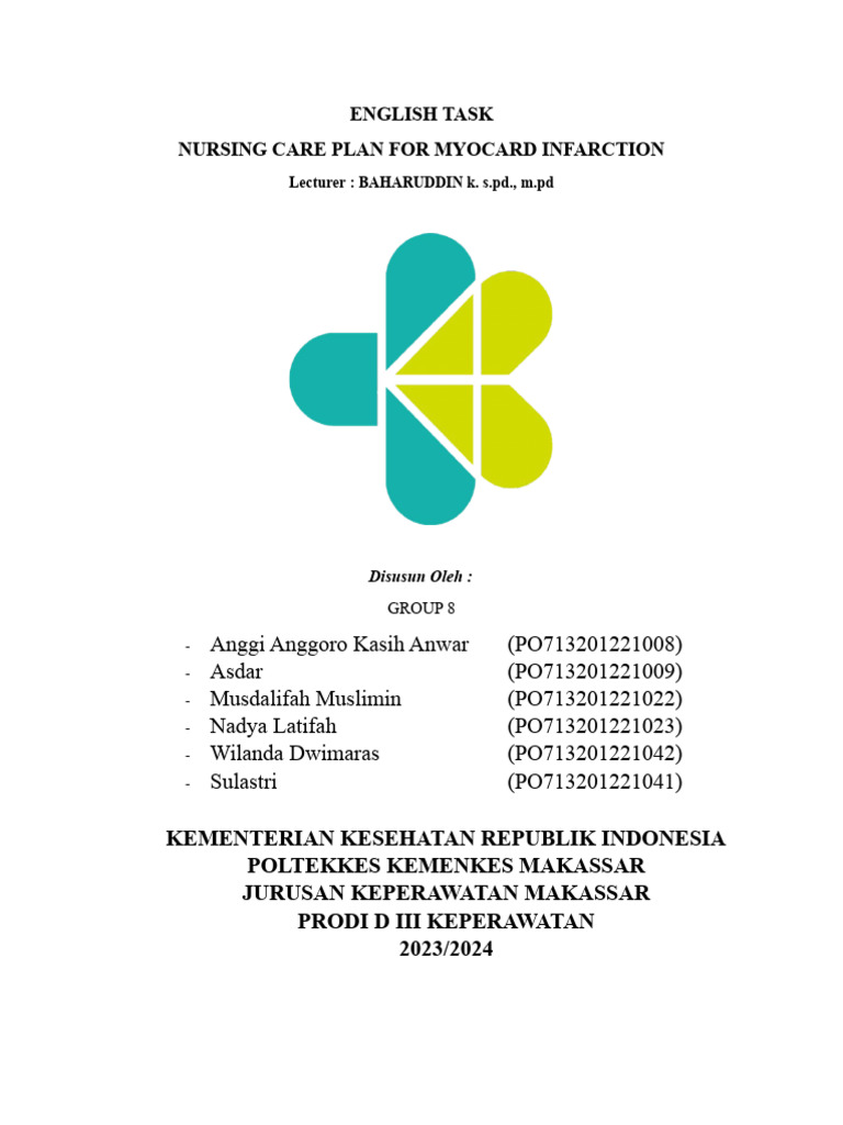 Nursing Care Plan for Myocardial Infarction | PDF | Myocardial ...