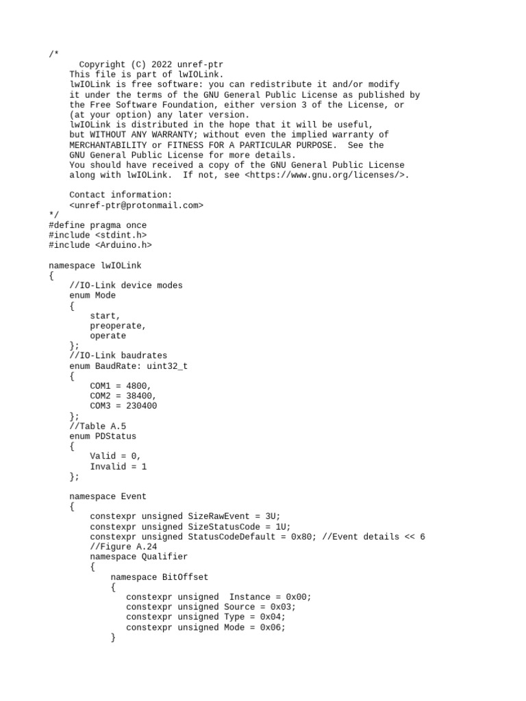 lwIOLink HPP | PDF | Computer Programming | Computer Data