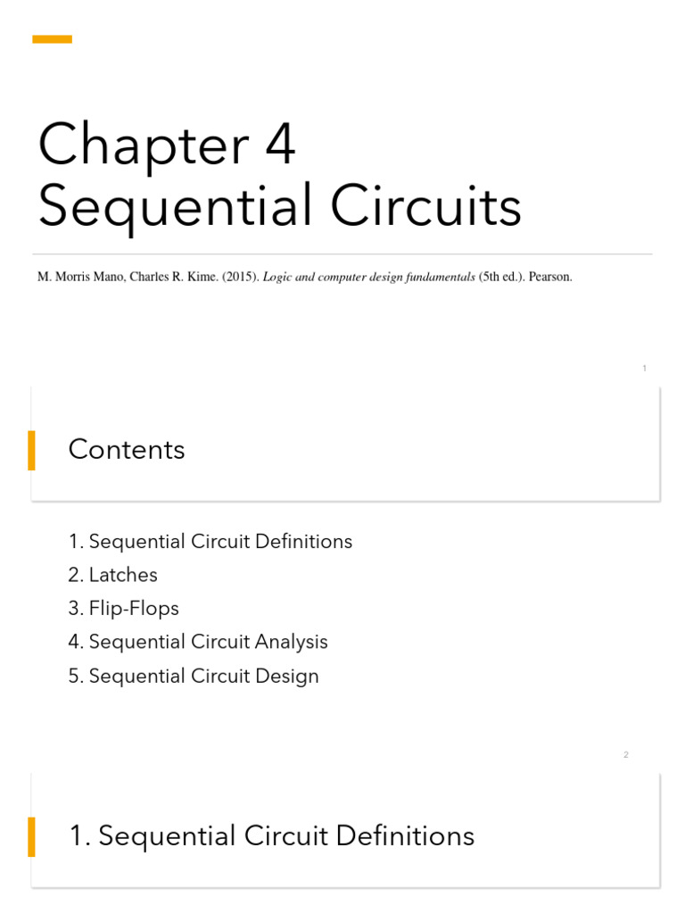 Sequential Circuit Concepts and Design | PDF | Logic Gate | Electronic ...
