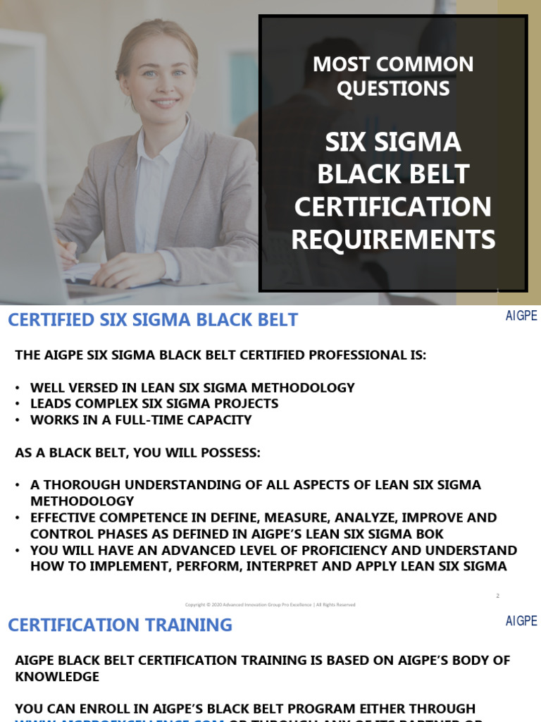 S01+C04+ +BB+Certification+Requirements | PDF | Six Sigma | Certification