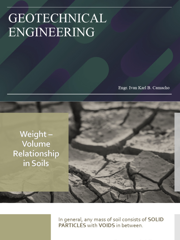 Geotechnical Engineering-Weight Volume Relationships | PDF | Materials ...