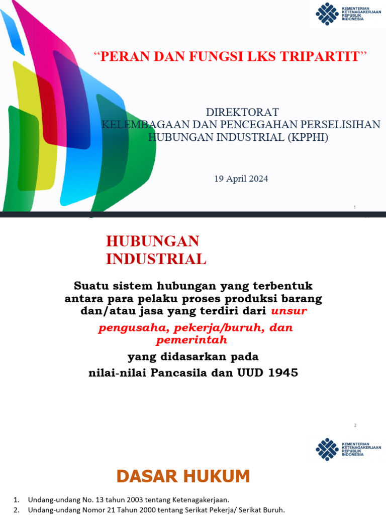 Lks Tripartit Diklat Mediator 2024 | PDF | Bisnis | Hukum