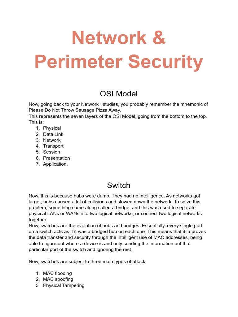 Network & Perimeter Security | PDF | Proxy Server | Computer Network