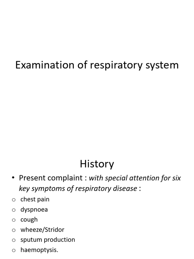 Comprehensive Respiratory Exam Guide | PDF | Thorax | Lung