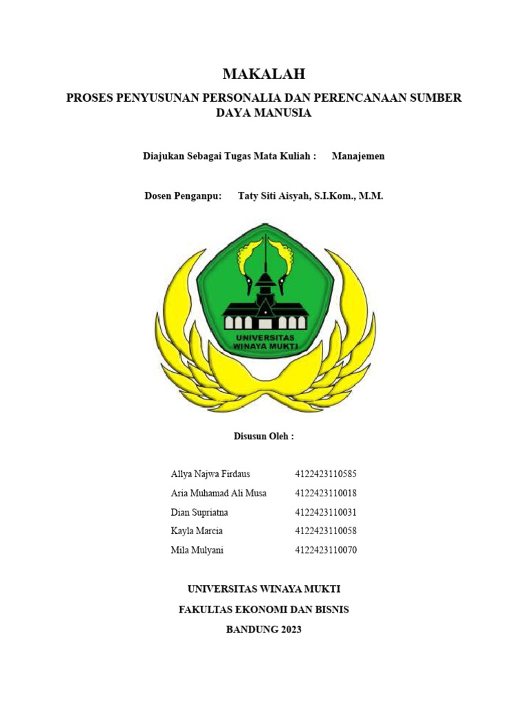 MAKALAH Kelompok 5 Manajemen | PDF MAKALAH Kelompok 5 Manajemen | PDF