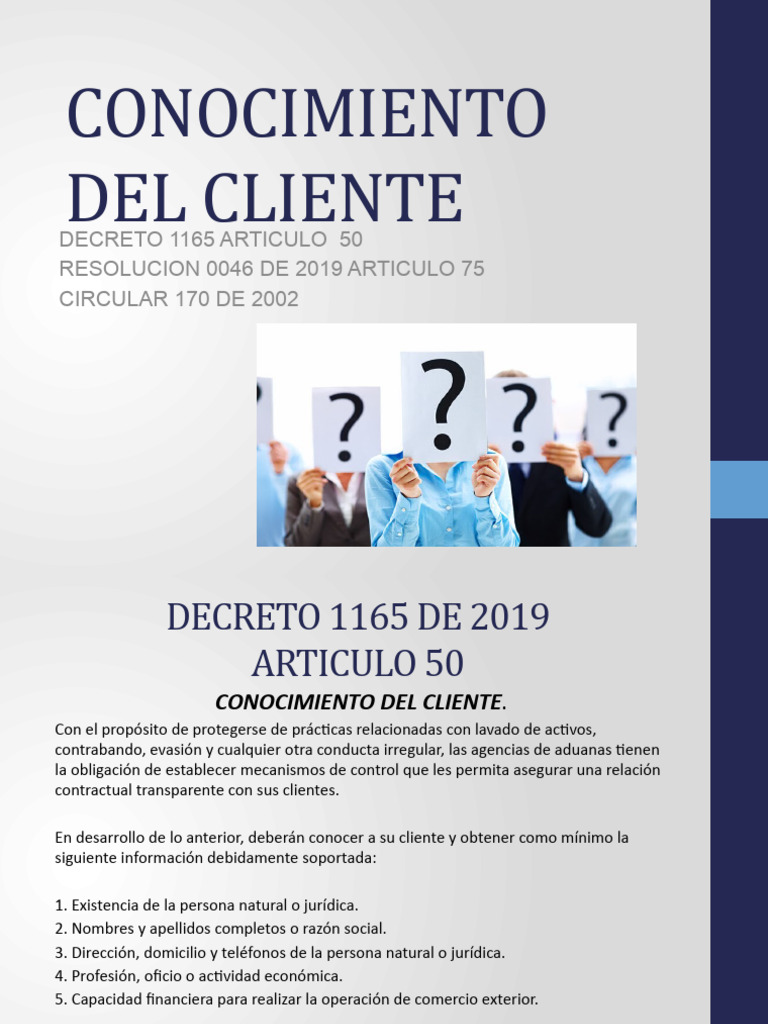 Conocimiento del Cliente: Resolución 0046 | PDF | El comercio ...