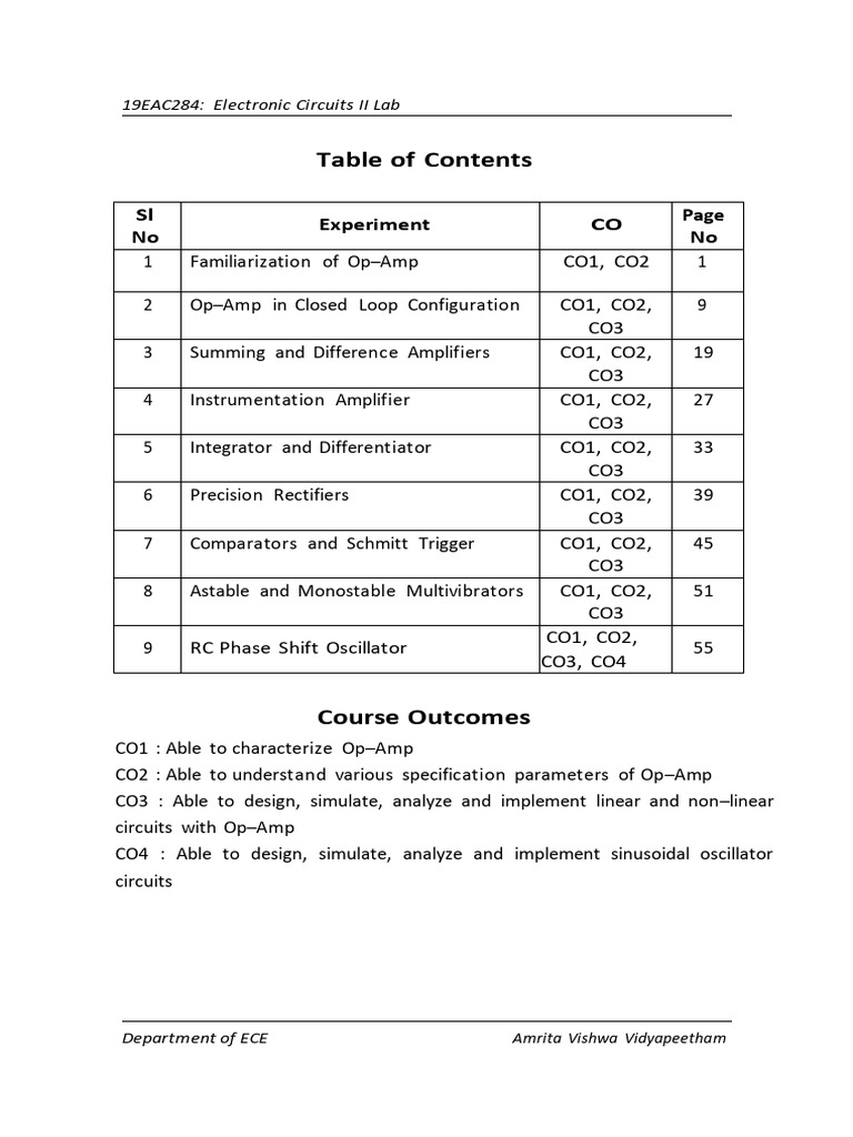 Ckts - II First Lab Sheet | PDF | Amplifier | Power Supply