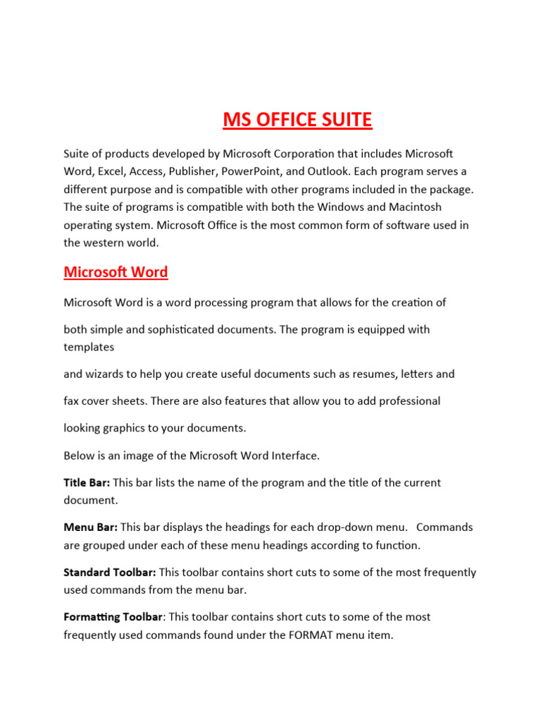 Chapter-16.ms Office Suite | PDF | Window (Computing) | Microsoft Office