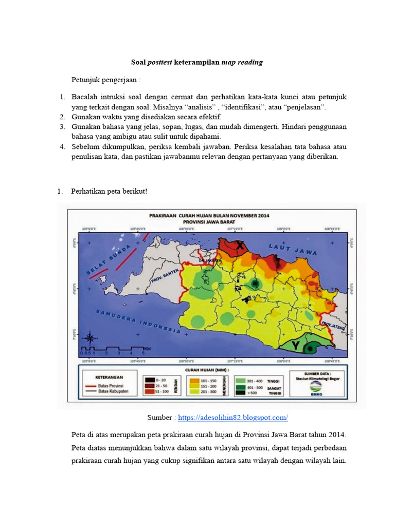 Soal Post Test Map Reading PDF