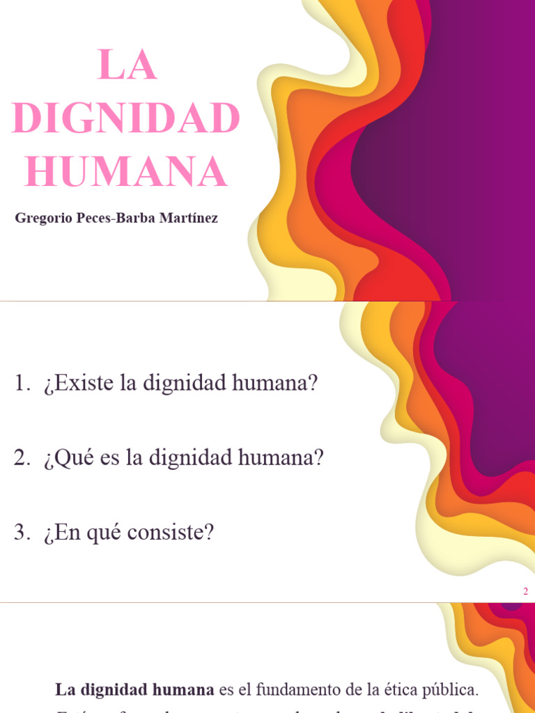 La Dignidad Humana | PDF | Dignidad | Derechos humanos
