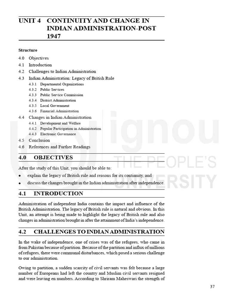 Unit 4 | PDF | British Raj | Government