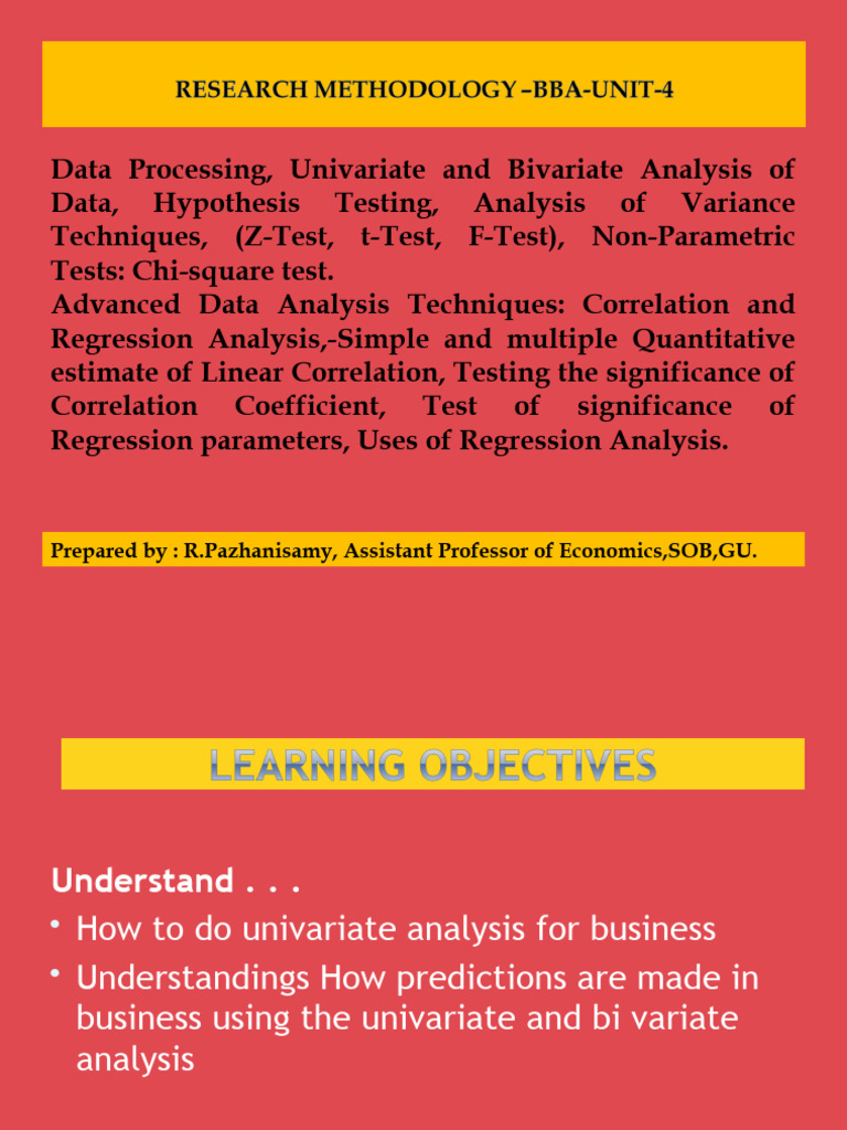 D1UA401B Research Methodology-UNIT-4 Pazhanisamy-BBA IV Semester ...