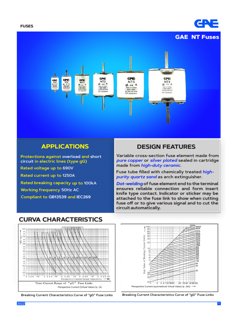 Brochure GAE NT Fuse | PDF | Fuse (Electrical) | Electrical Equipment