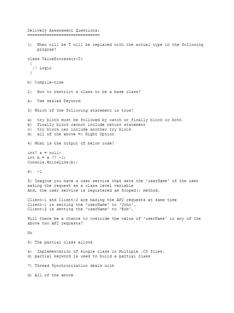 Offline Assessment Ques | PDF | Boolean Data Type | Class (Computer Programming)