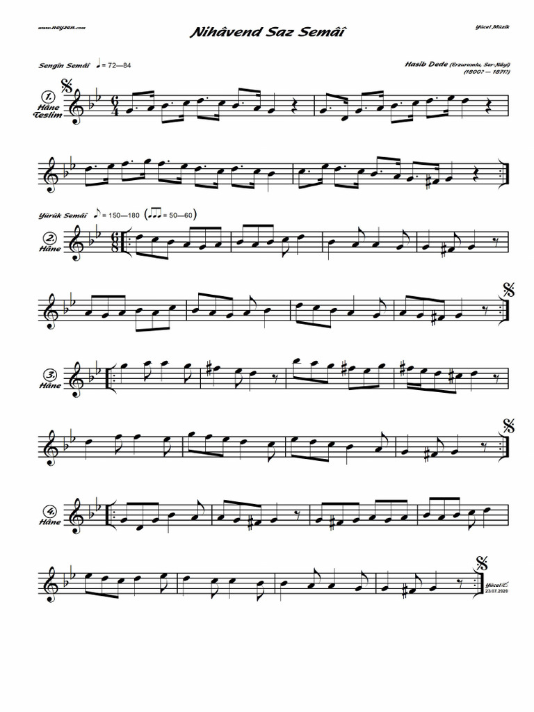 Nihavend Ss Hasib Dede Ney | PDF