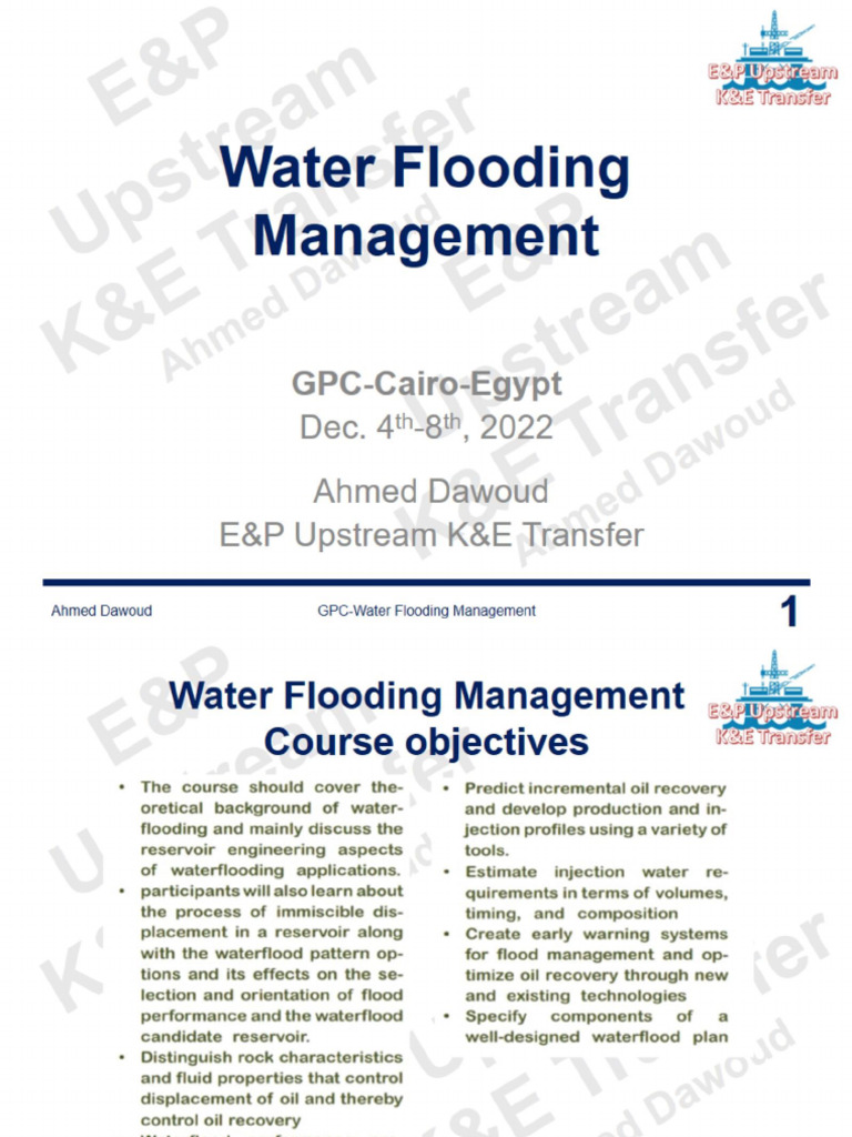 GPC - Course On Water Flooding Management | PDF
