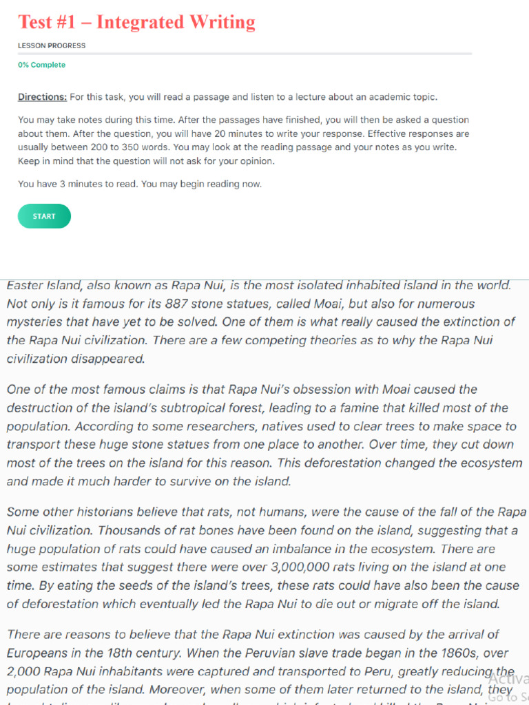 New TOEFL Writing 1 | PDF