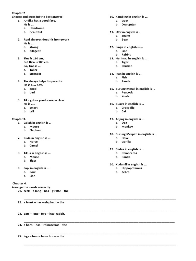 English (Adjective, Animal) | PDF | Zoology | Mammal Ecology