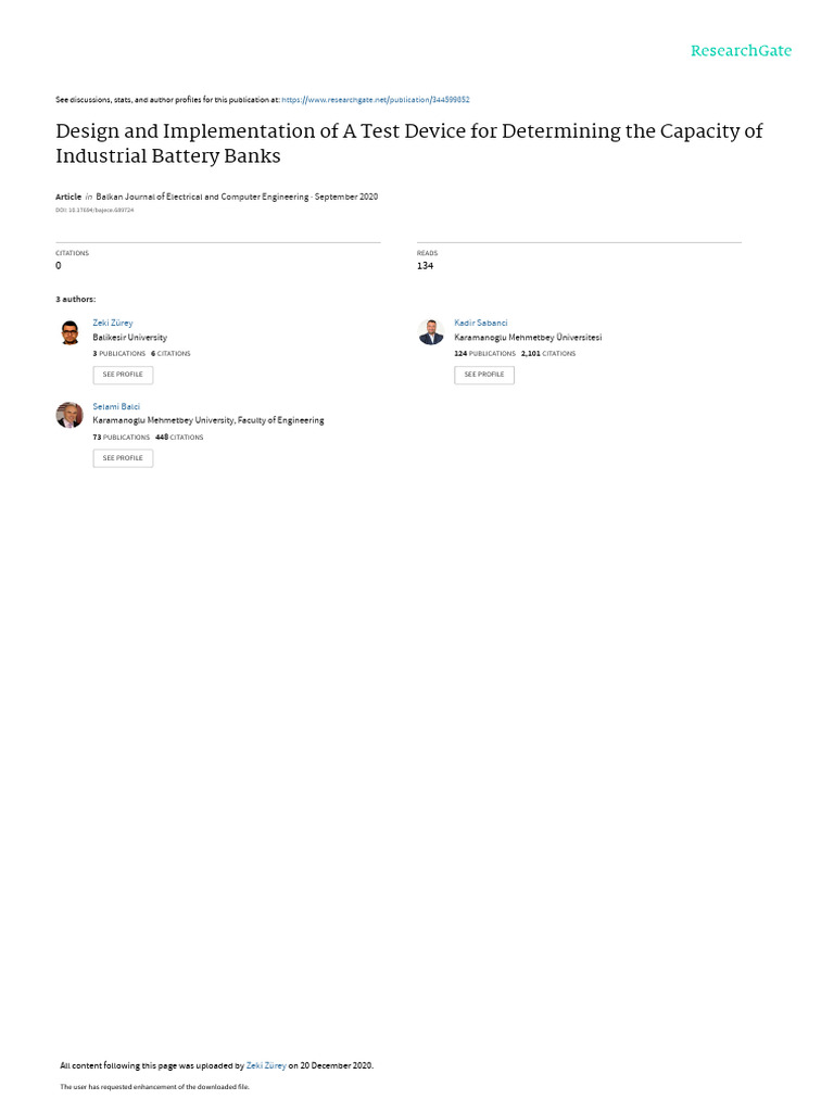 Design and Implementation of A Test Device For Det | PDF | Direct ...