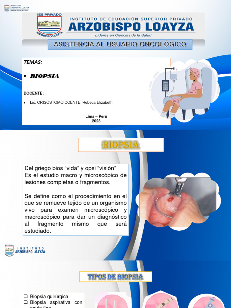 Tipos y Técnicas de Biopsia Oncológica | PDF | Biopsia | Especialidades ...