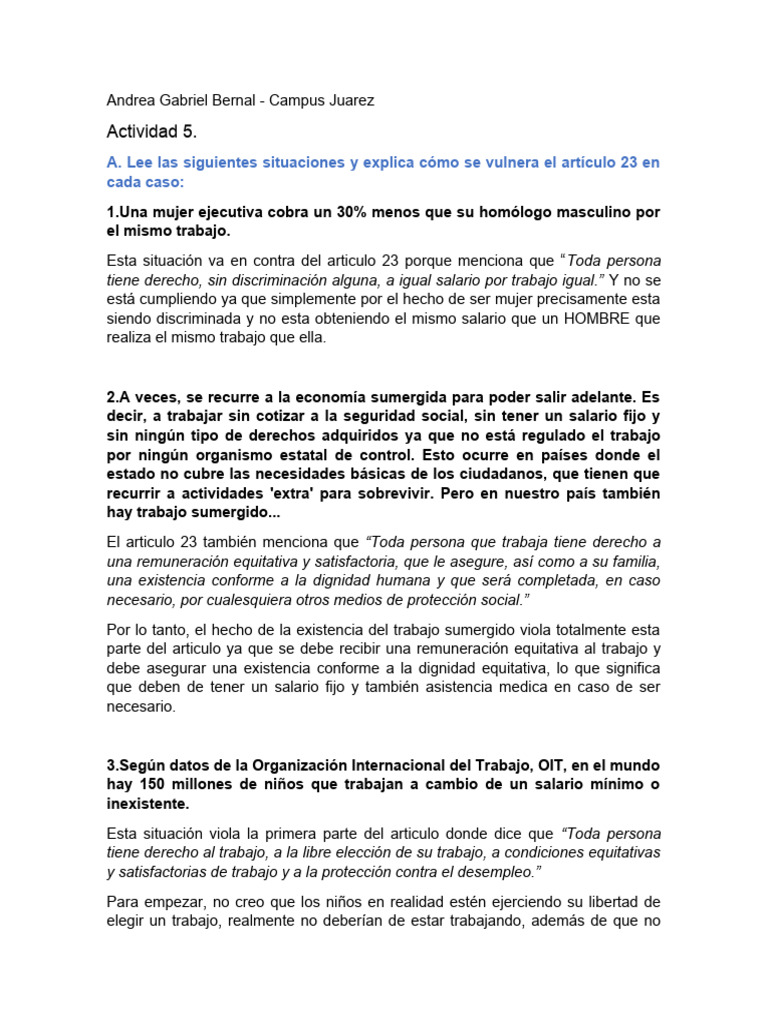 Act 5 | PDF | Moralidad | Derechos