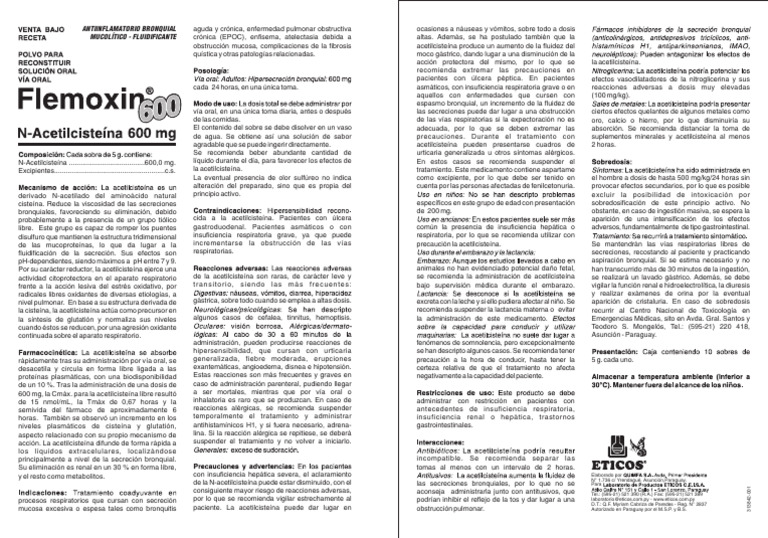 Flemoxin-600-N-Acetilcisteina-600-mg-20-Sobr | PDF | Medicina CLINICA ...