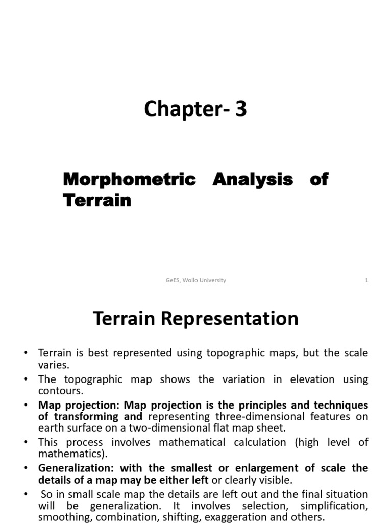 Terrain Chapter - 3 New | PDF | Drainage Basin | Contour Line