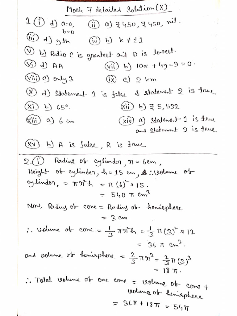 Mock 7 Solution New | PDF