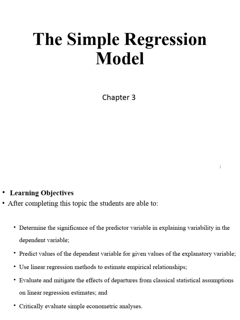 Econometrics Unit 3 Tedy Best | PDF | Ordinary Least Squares | Linear Regression