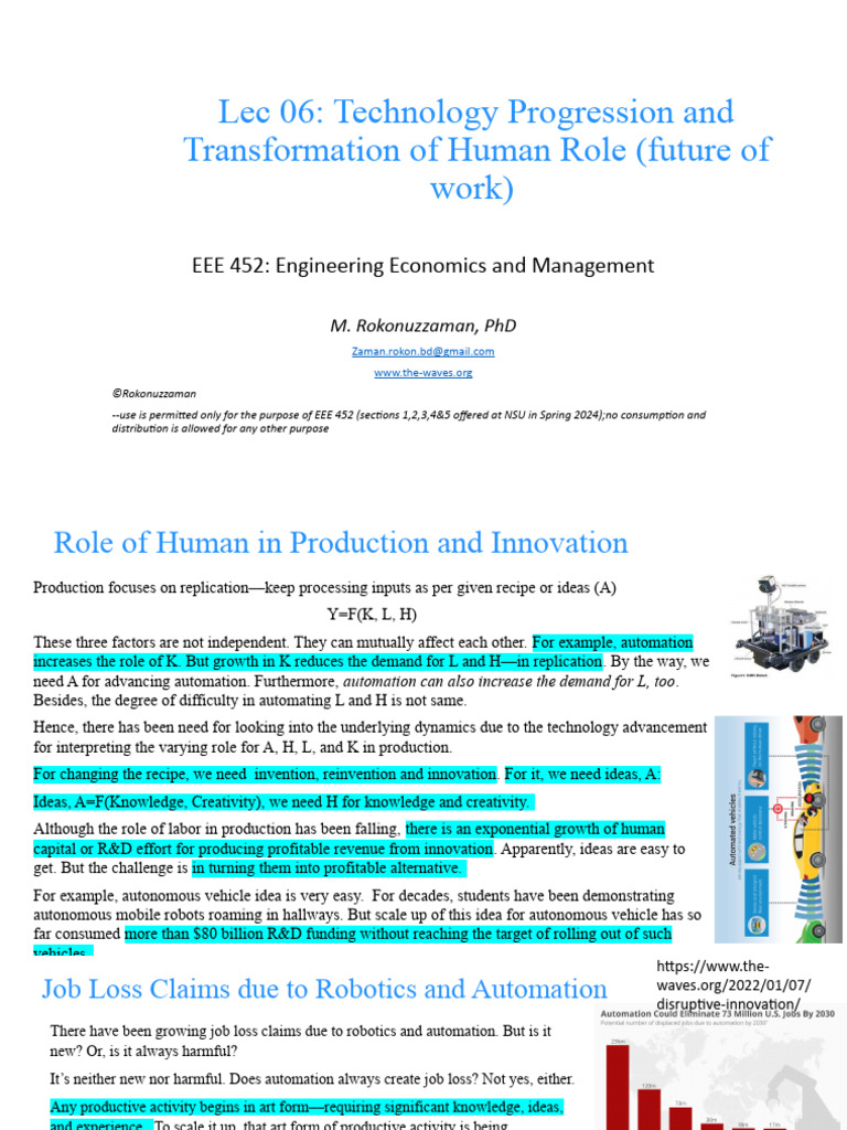EEE 452 Updated Lec 6 | PDF | Automation | Innovation