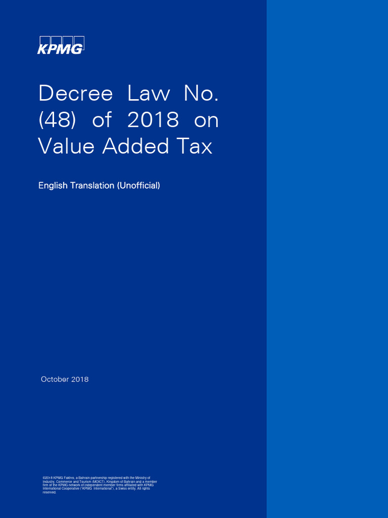 Unofficial Translation of The Value Added Tax | PDF | Taxes | Value ...