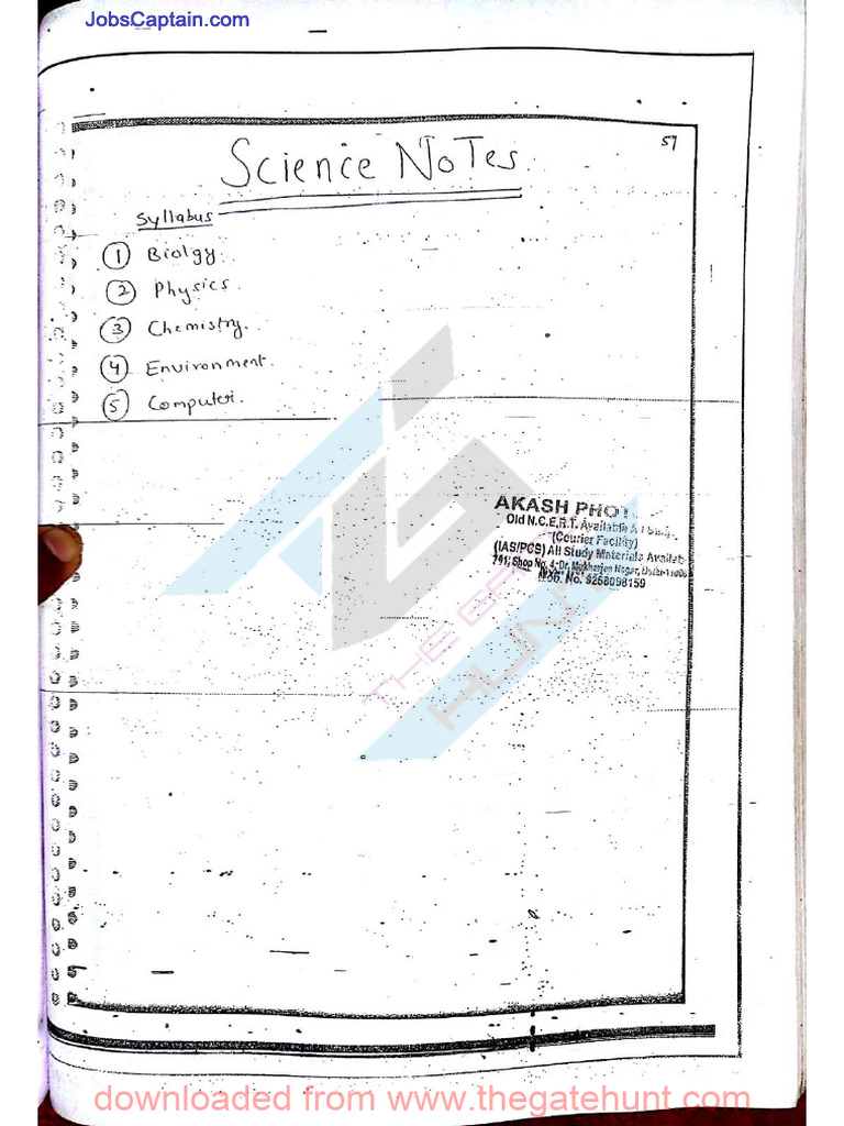 Complete GS Class Notes (JC) | PDF