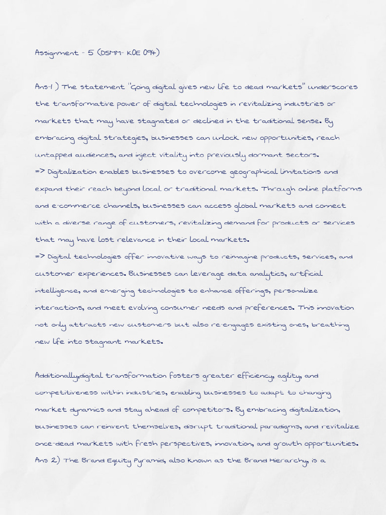 Assignment 5 DSMM | PDF