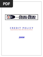 Credit Policy Guidelines | PDF | Credit Card | Banks