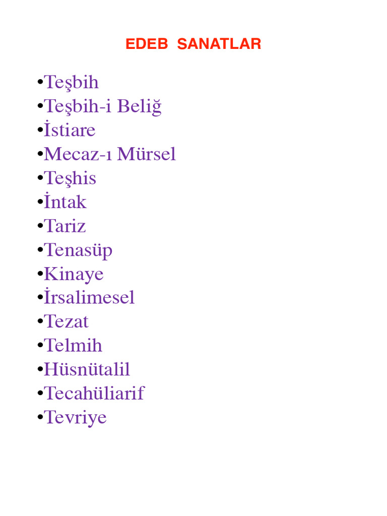 9.sinif Edebi Sanatlar | PDF