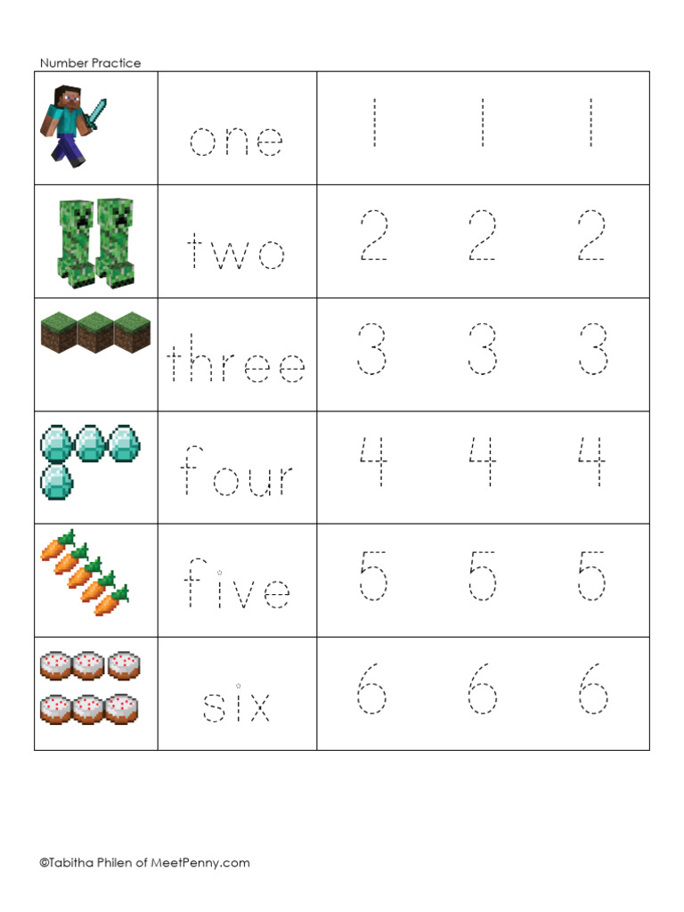 Number Practice for Kids | PDF | Self-Improvement