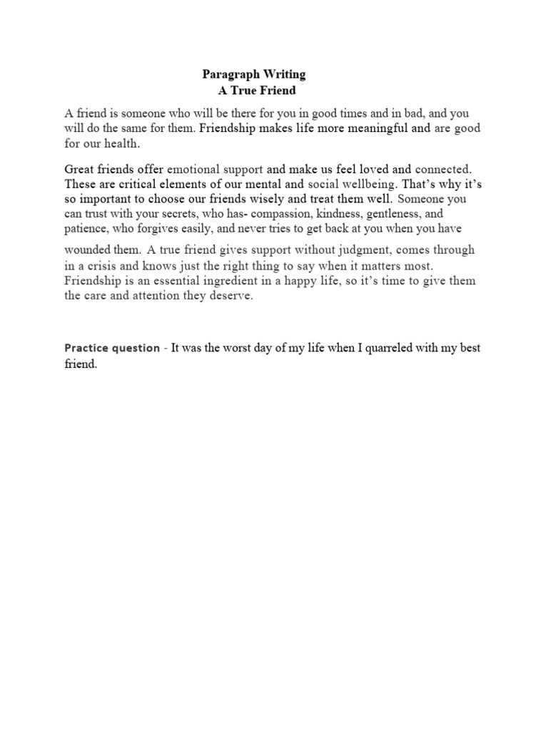 My Best Friend: A True Friendship | PDF | Lifestyle