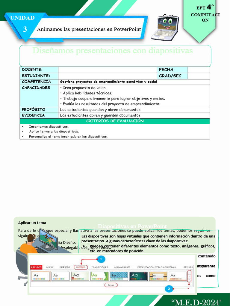 FICHA DE ACTIVIDAD EPT 4°-SEMANA 3 | PDF | Microsoft PowerPoint | Informática