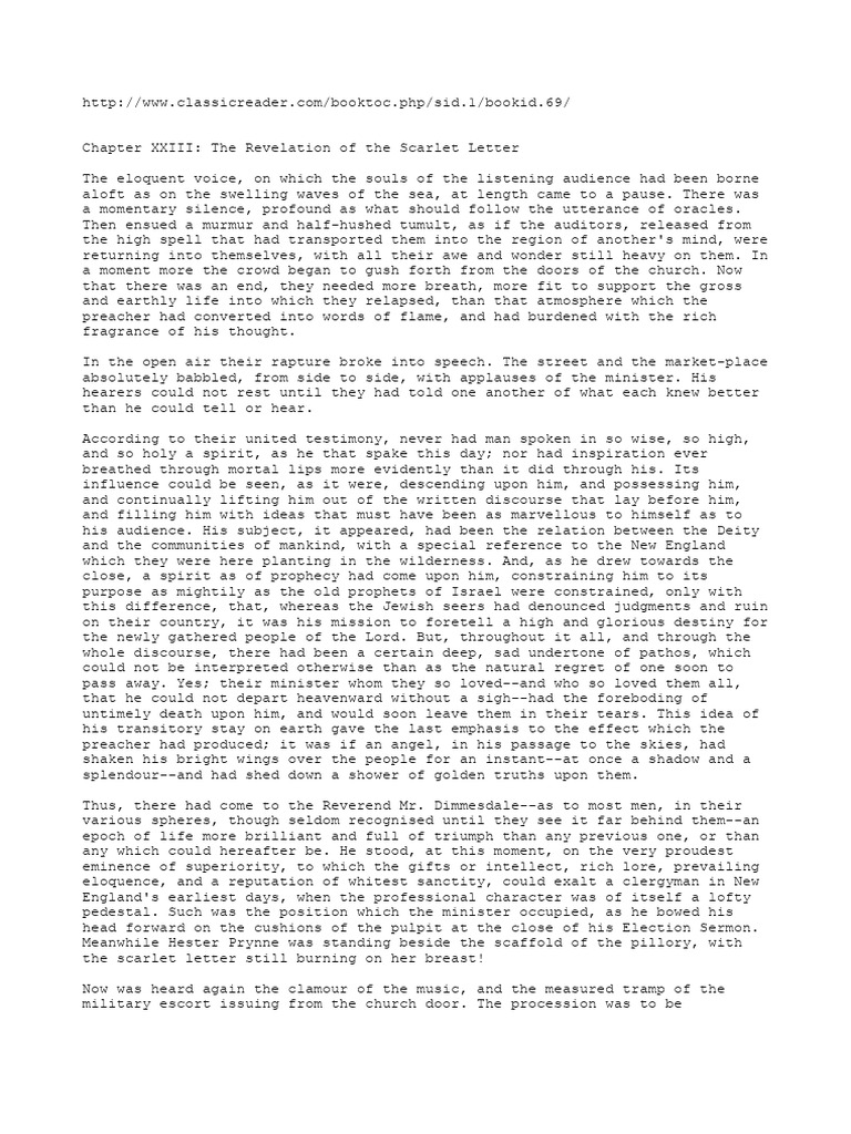 Scarlett Letter | PDF | The Scarlet Letter