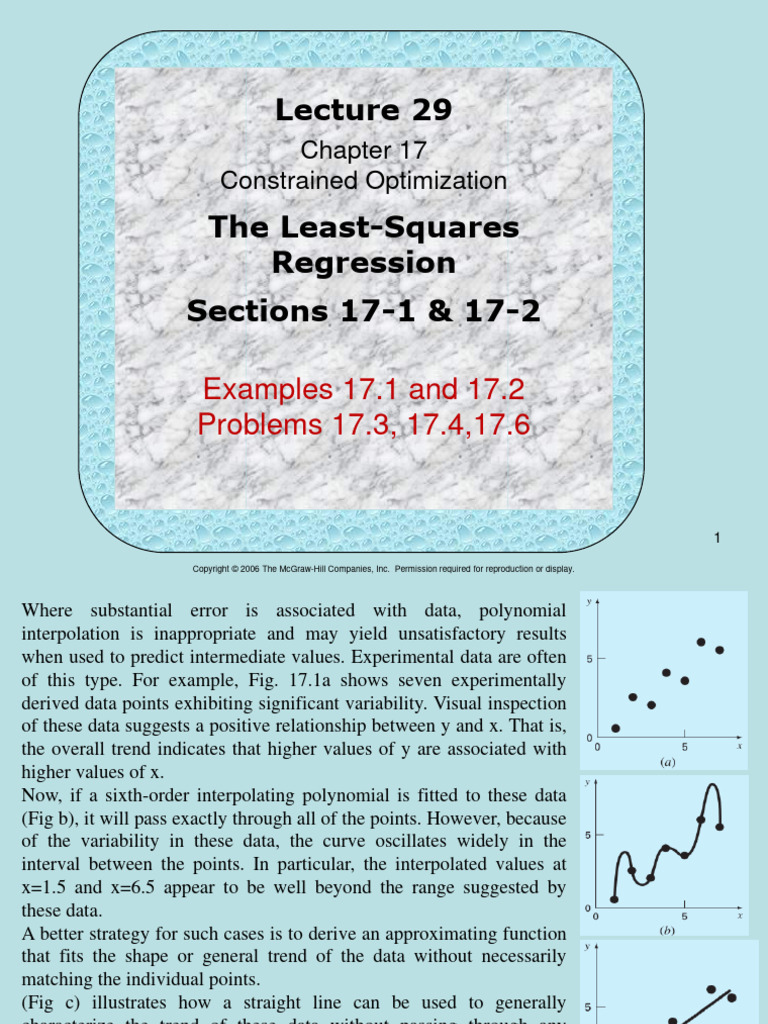 Numerical Analysis Anzar Lec 29 Least Squares Regression 16122022 ...