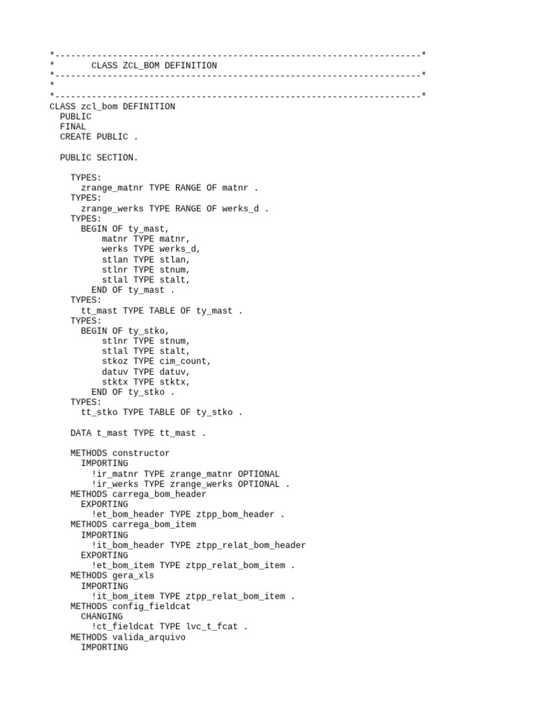 ZCL Bom | PDF | Data Type | Class (Computer Programming)