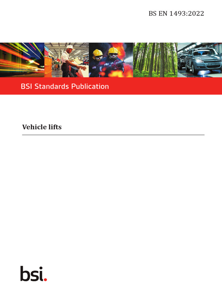 Vehicle Lifts Standard EN 1493:2022 | PDF | Elevator | Machines