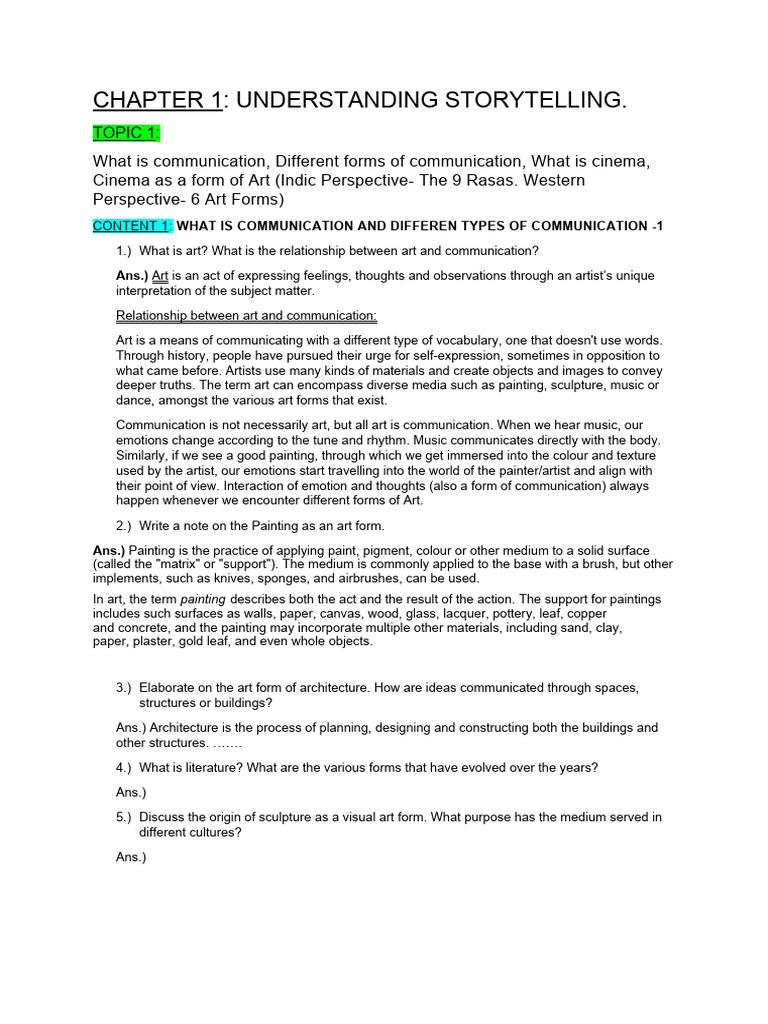 Understanding Visual Storytelling | PDF | Paintings | Communication