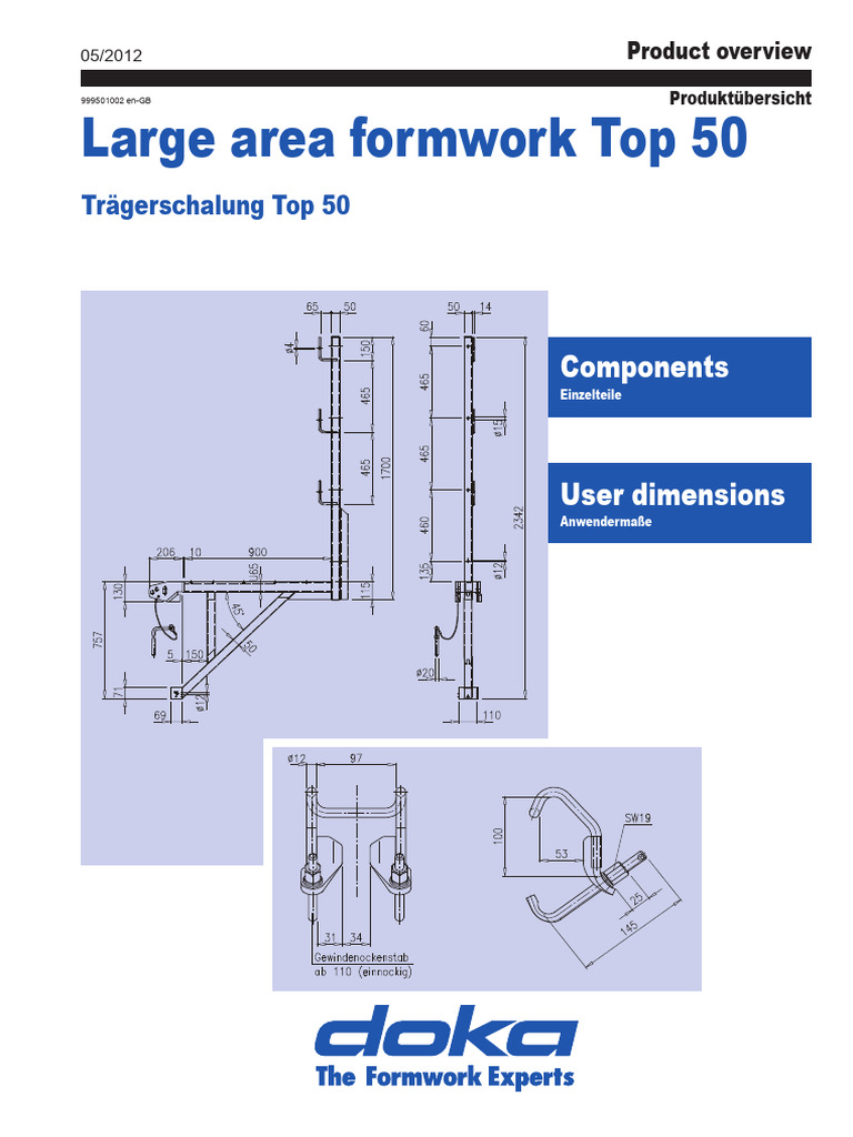 Doka Top 50 Formwork Components List | PDF | Beam (Structure)