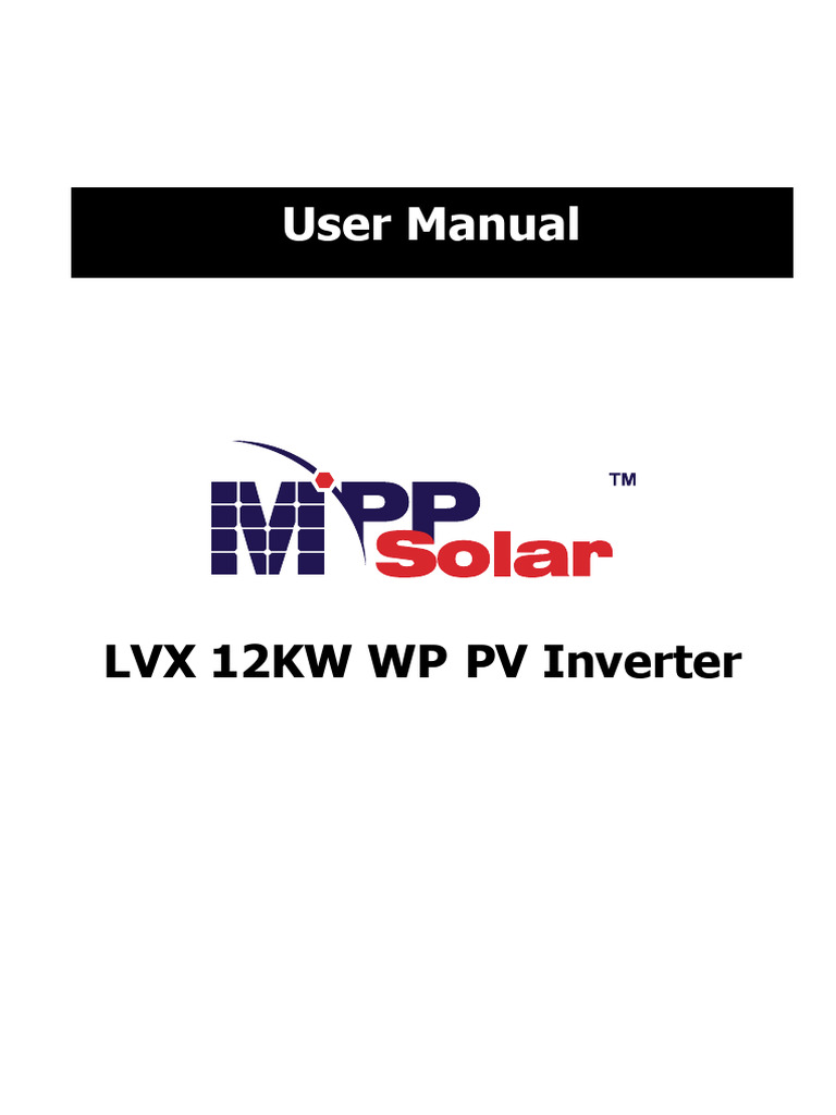 LVX 12KW WP PV Inverter | PDF | Power Inverter | Solar Panel